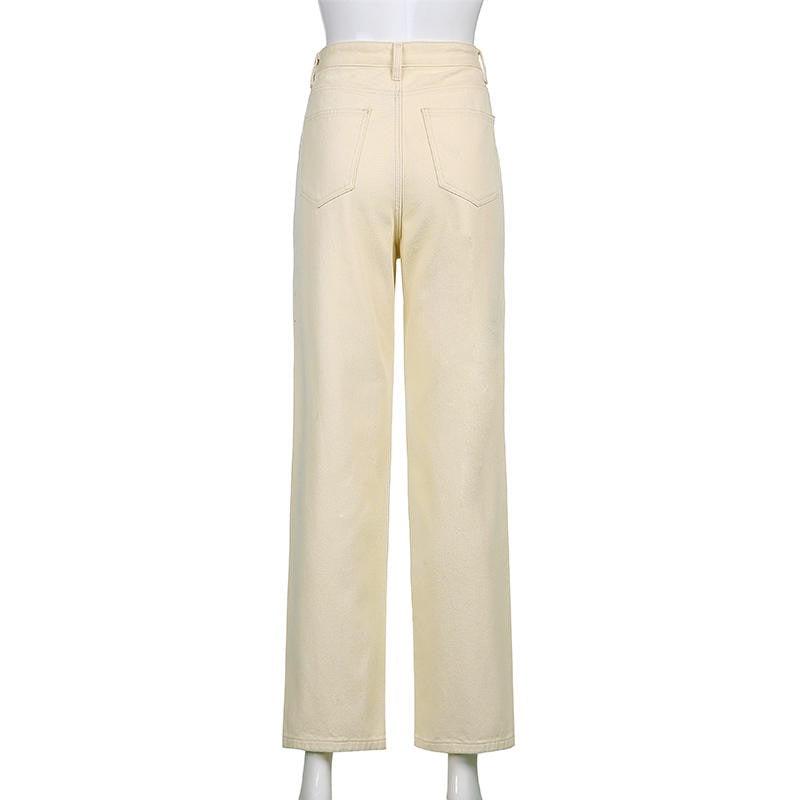 Beige Y2K Jeans – Sour Puff Shop